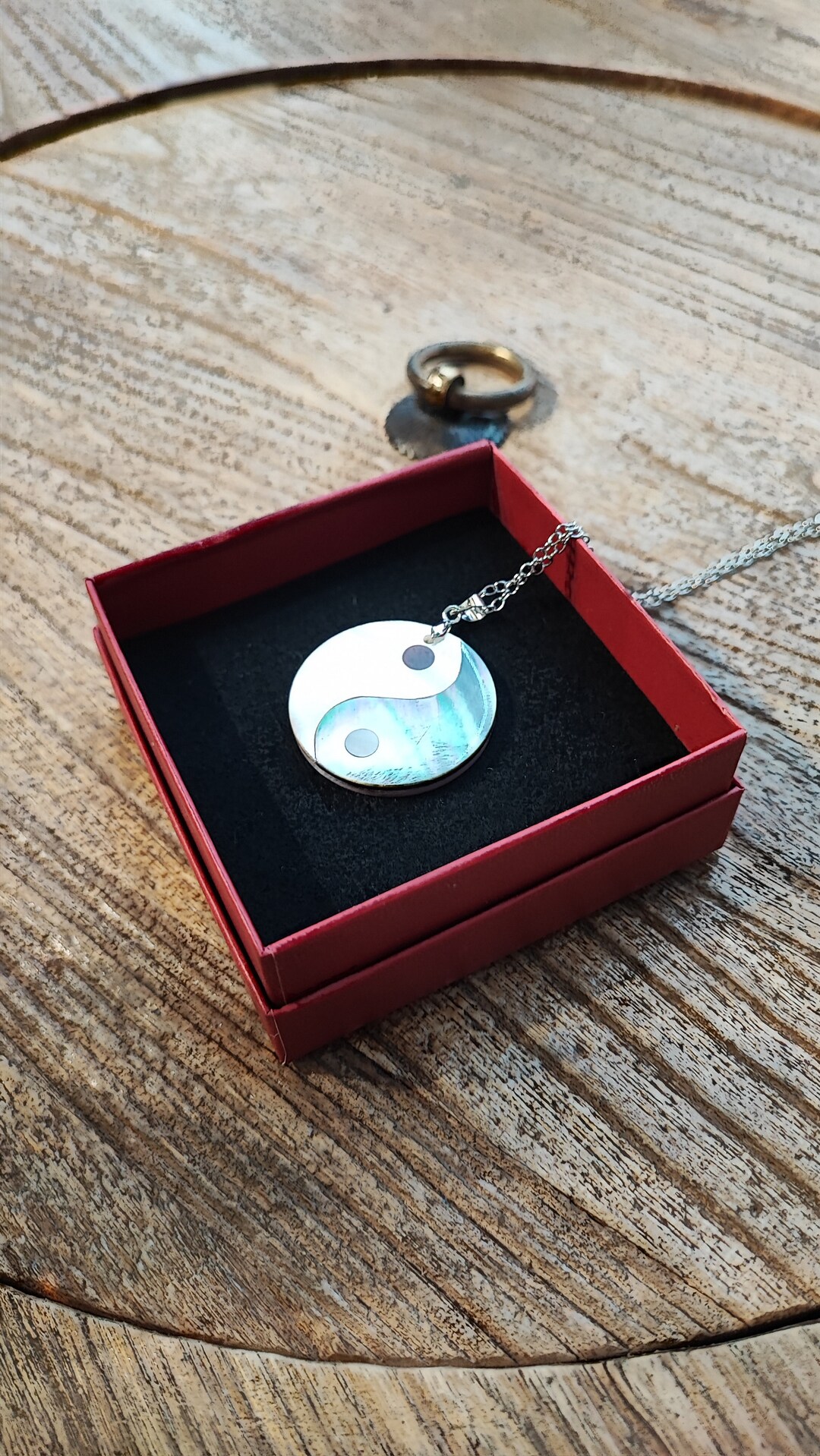 Good Fengshui Handmade Yin Yang Taiji Natural Shell Pendant, Blessed by ...