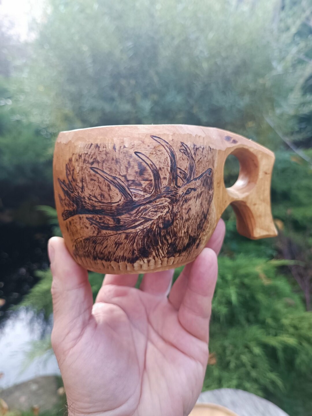 Kuksa Wooden Mug Viking Kuksa Cup Wood Kuksa Personalized - Etsy