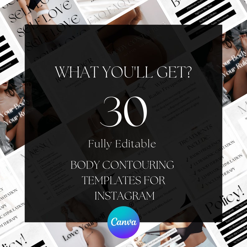 Body Contouring Instagram Post Templates, Body Sculpting Instagram ...
