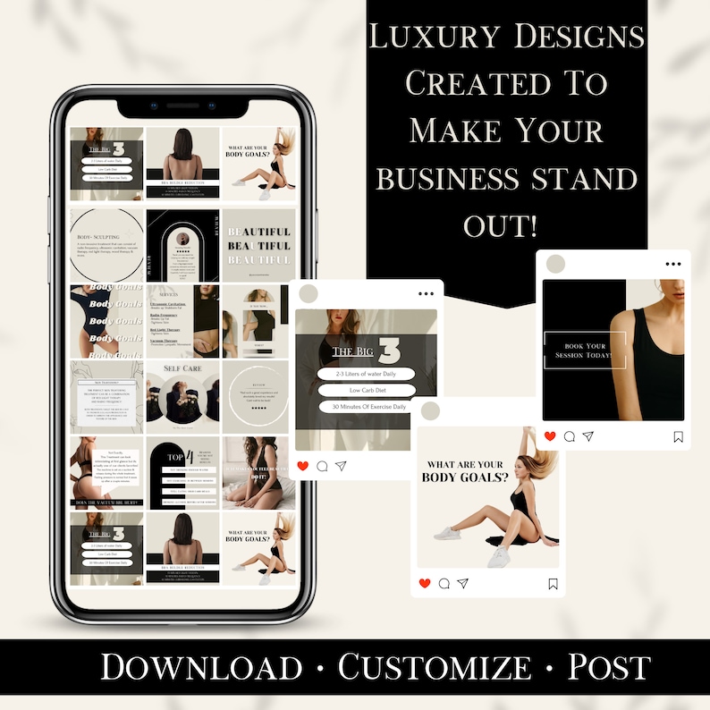 30 Luxury Body Sculpting, Body Contouring Instagram Posts Templates - Etsy