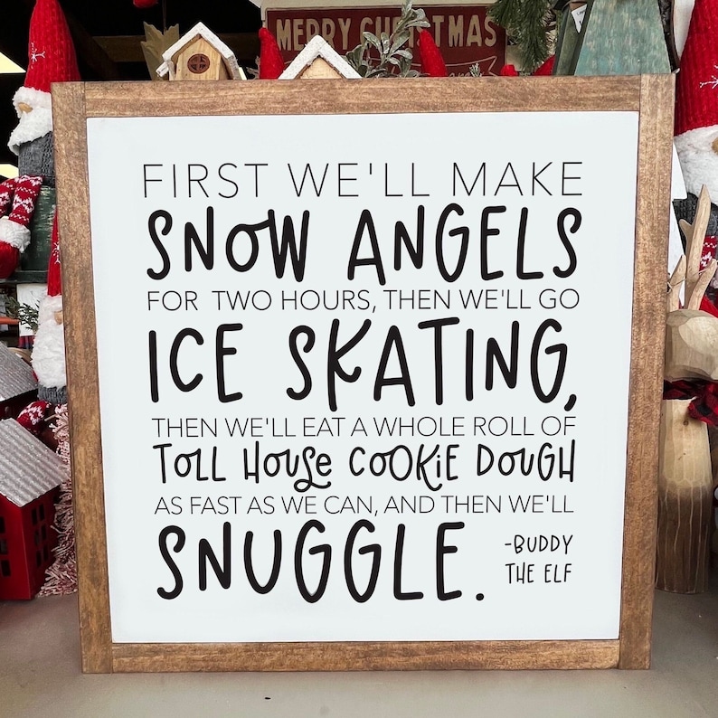 Buddy the Elf Sign | Christmas Decor | Christmas Movies | Buddy Quote ...