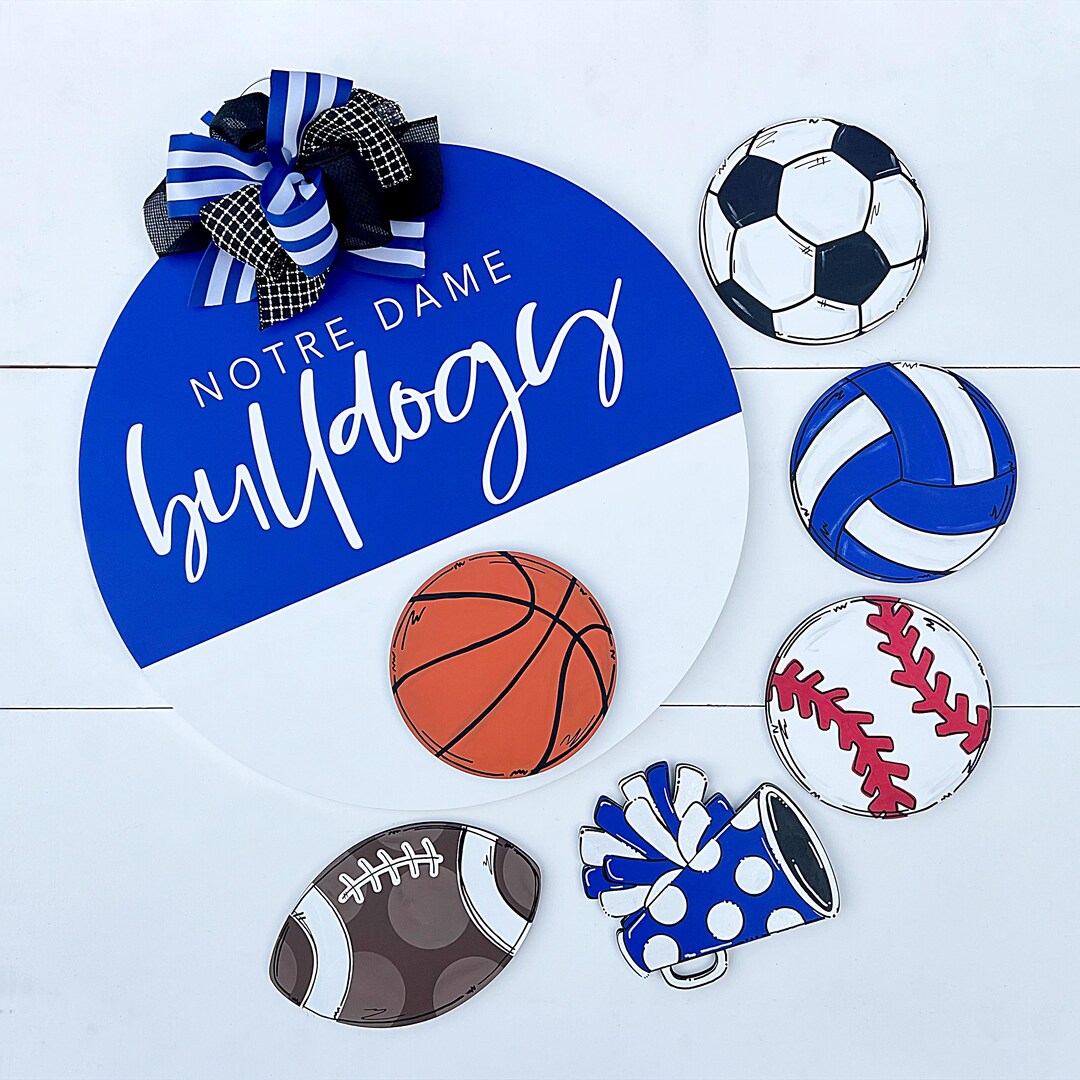 Interchangeable Sports Door Hanger | School Spirit Door Hanger ...