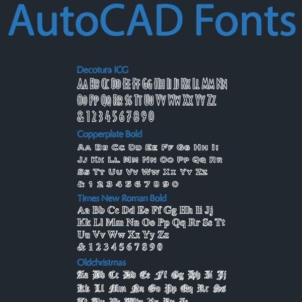 Autocad Font - Etsy