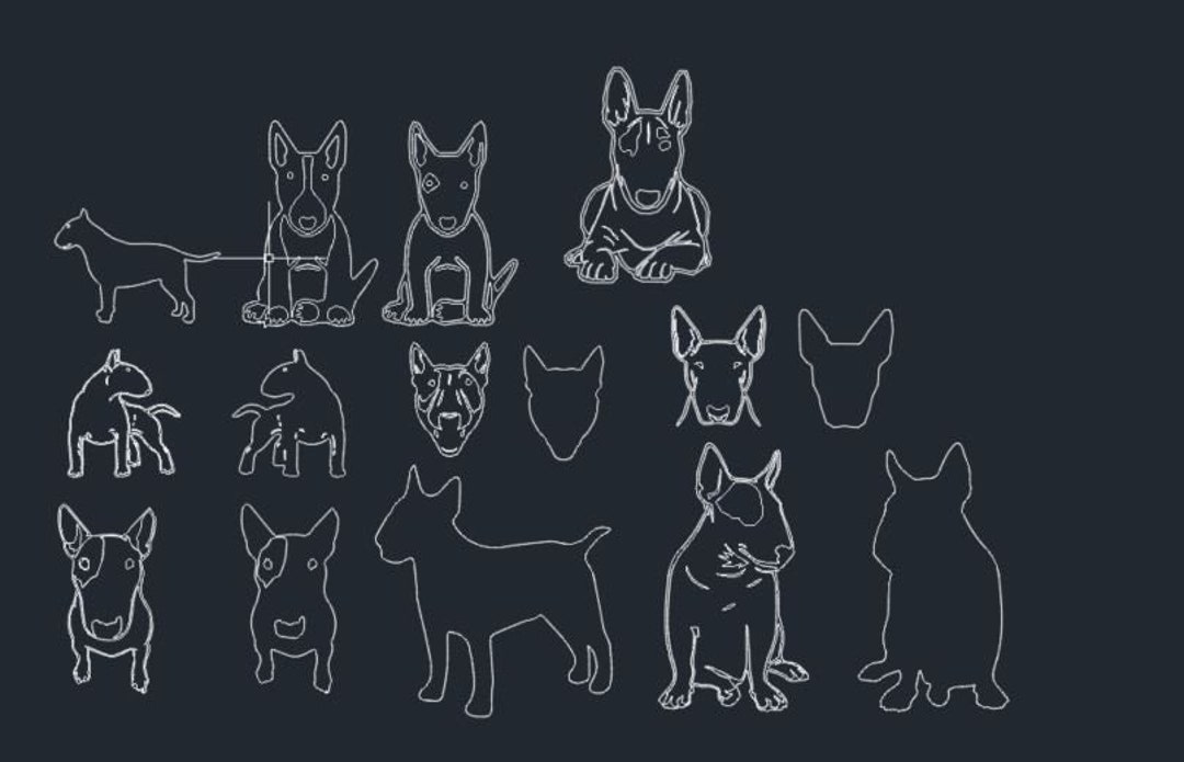 Autocad Bull Terrier - Etsy