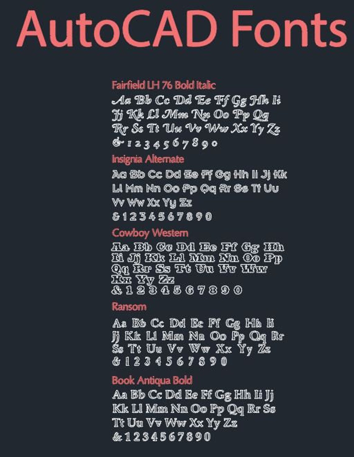 Autocad Fonts - Etsy