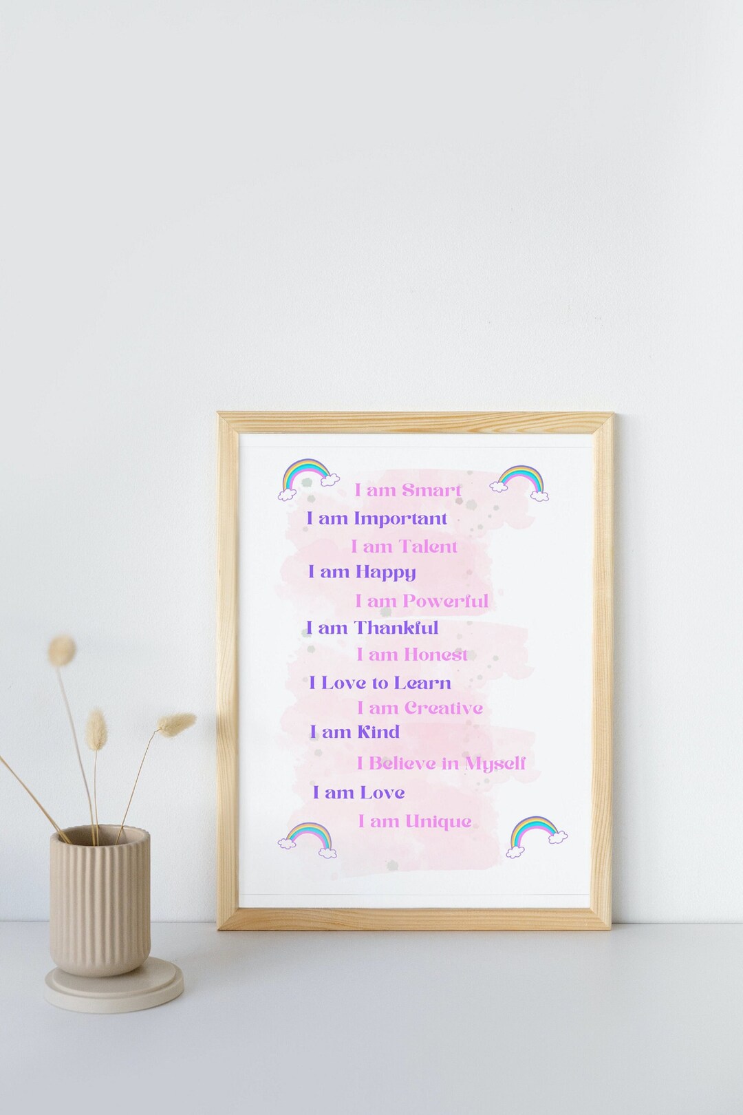 Wall Art Mindfulness Poster Affirmation for Kids. - Etsy