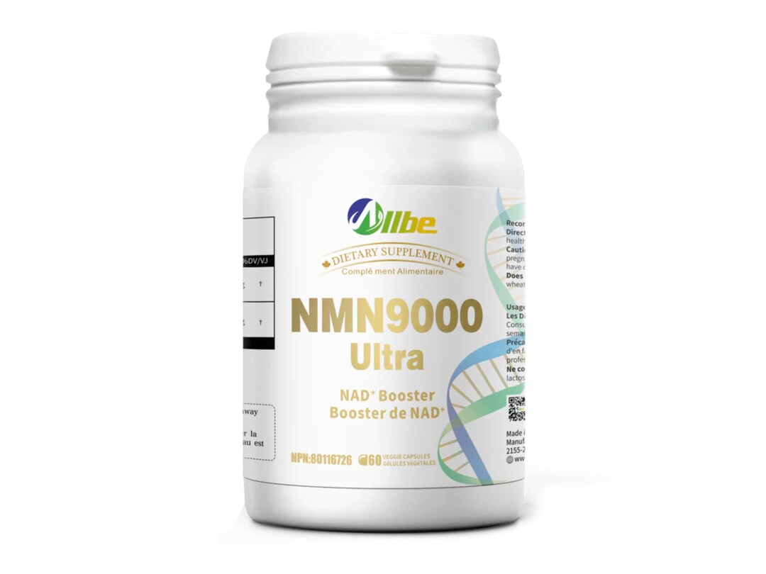 ALLBE NMN 9000 Ultra Capsules, Nicotinamide Mononucleotide 150 Mg Servings, NAD Booster Cellular ...