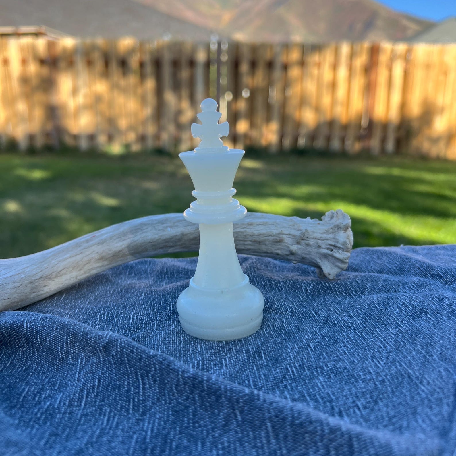 Perfectly Imperfect White Chess Pieces Queen and King Chess Piece Resin ...