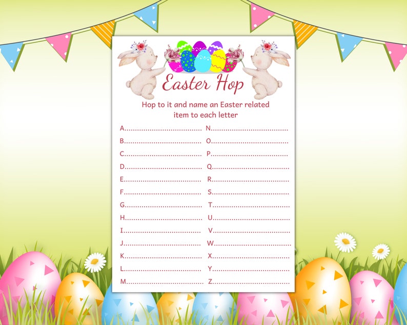 Easter Games, Easter Activity, Easter Printable, Easter Party Game ...