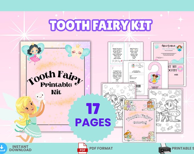 Tooth Fairy Gift, Tooth Fairy Kit, Tooth Fairy Set, Tooth Fairy Girl ...