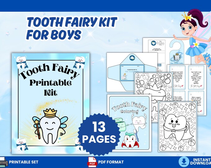 Tooth Fairy Gift, Tooth Fairy Kit, Tooth Fairy Set, Tooth Fairy Girl ...