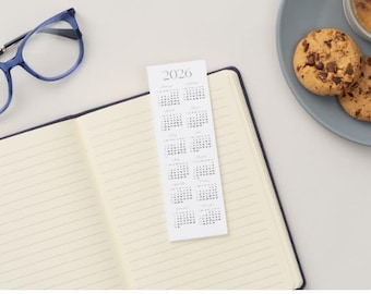 2026 Calendar Bookmark - Laminated to Last All Year! - Without Holiday ...