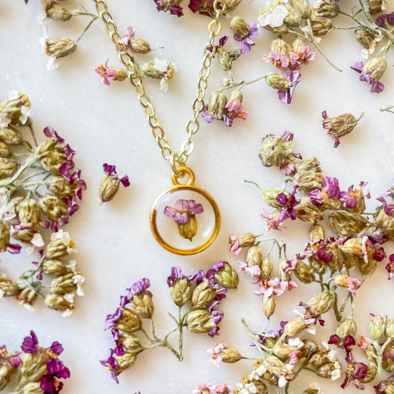 Real Flower Necklace - Etsy