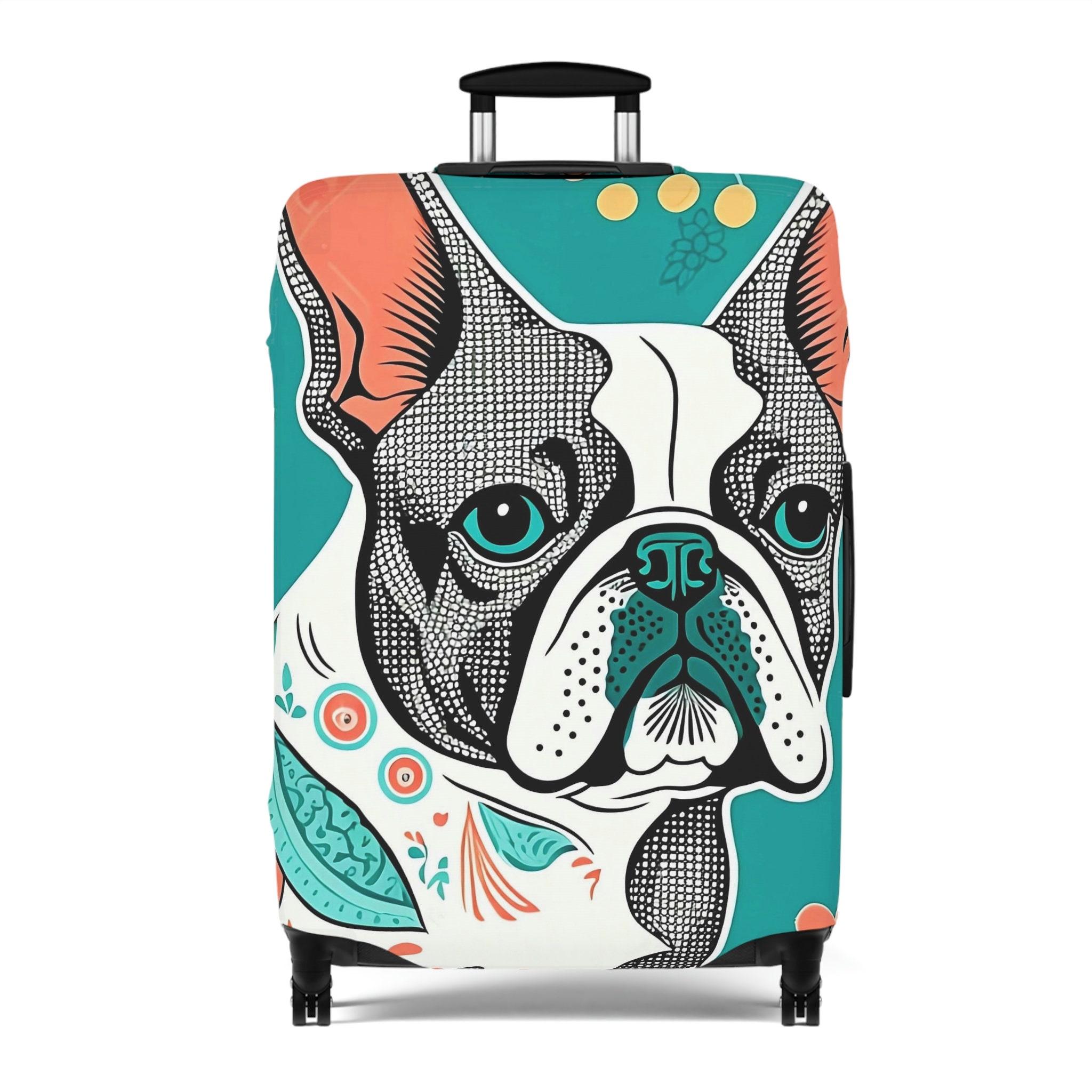 Retro French Bulldog Suitcase Cover - Luggage Cover - Luggage Cover ...