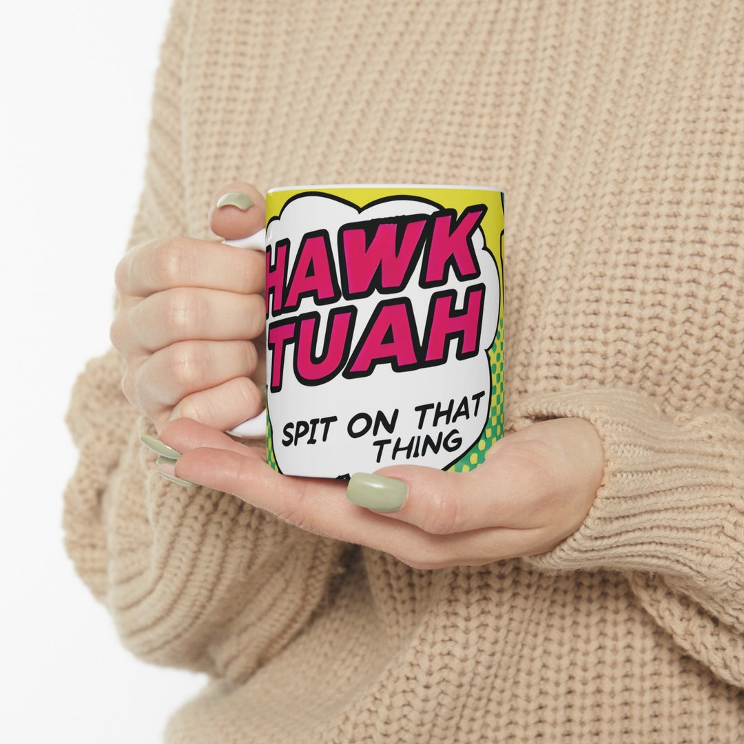 Hawk Tuah' Ceramic Mug 11oz, 15oz Retro 1950s Sexy Woman Design, Fun ...