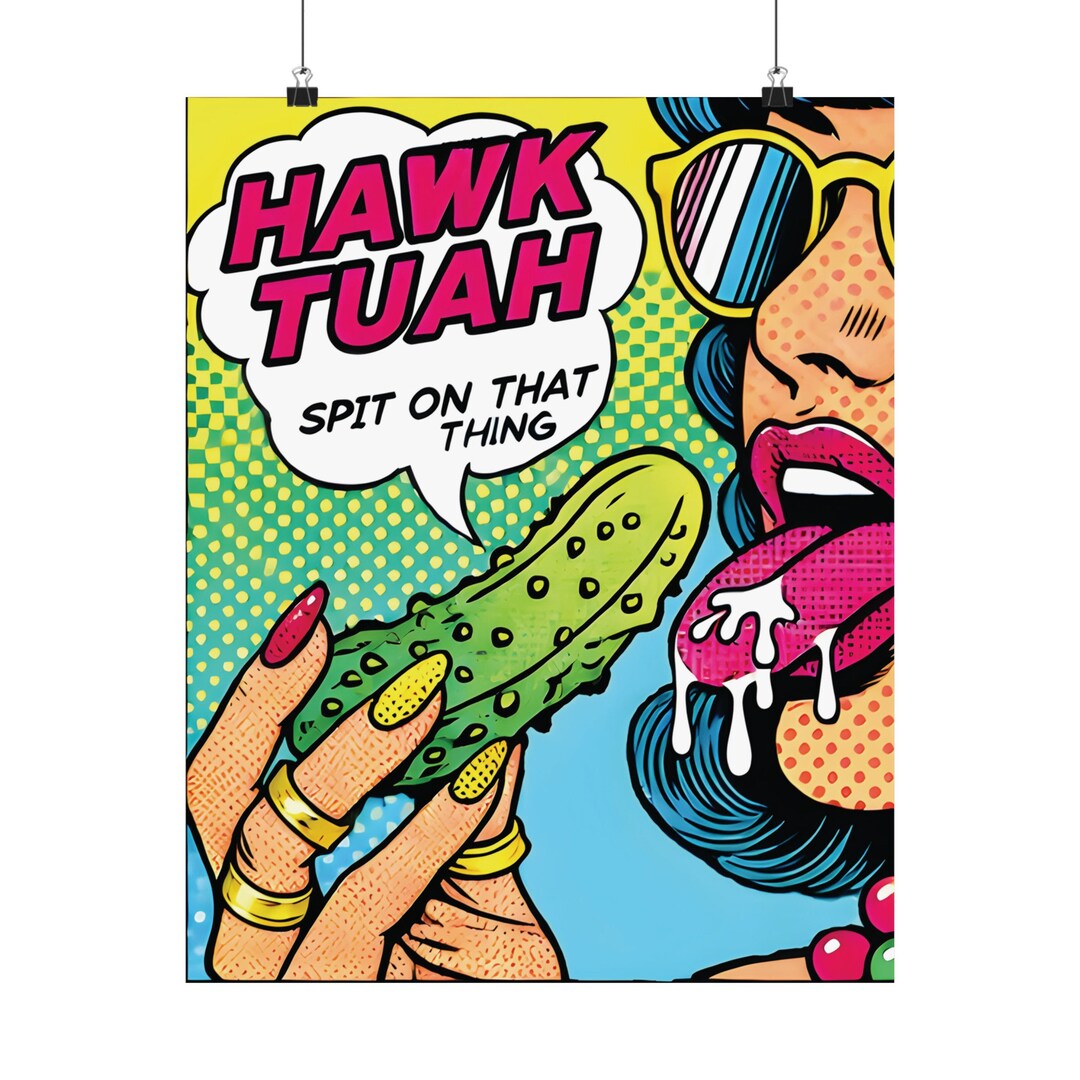 Keep Calm and Hawk Tuah' Matte Vertical Poster Retro 1950s Sexy Woman ...