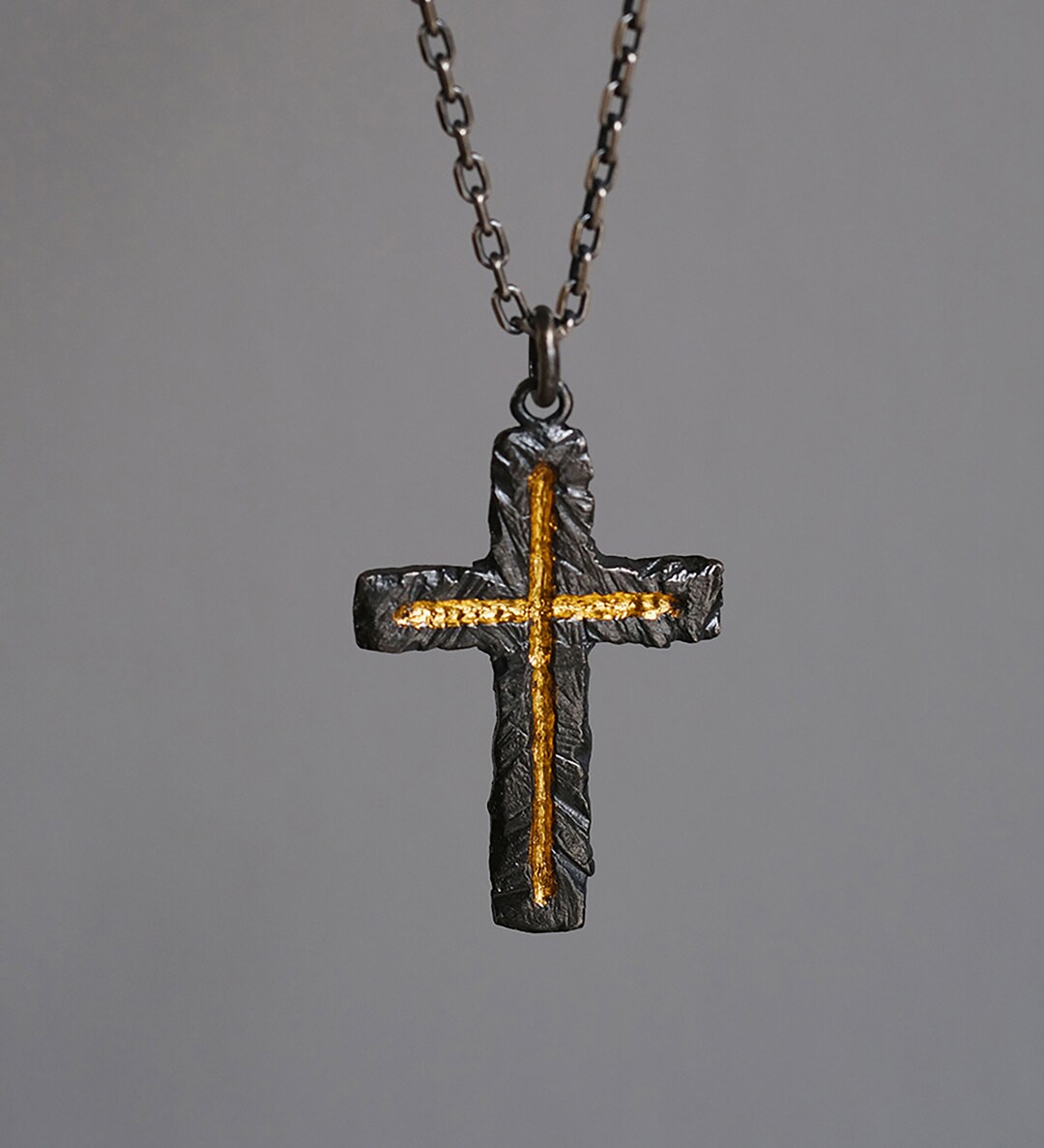 Gold Catholic Necklace, Godfather Gift, Custom Name Silver Cross ...