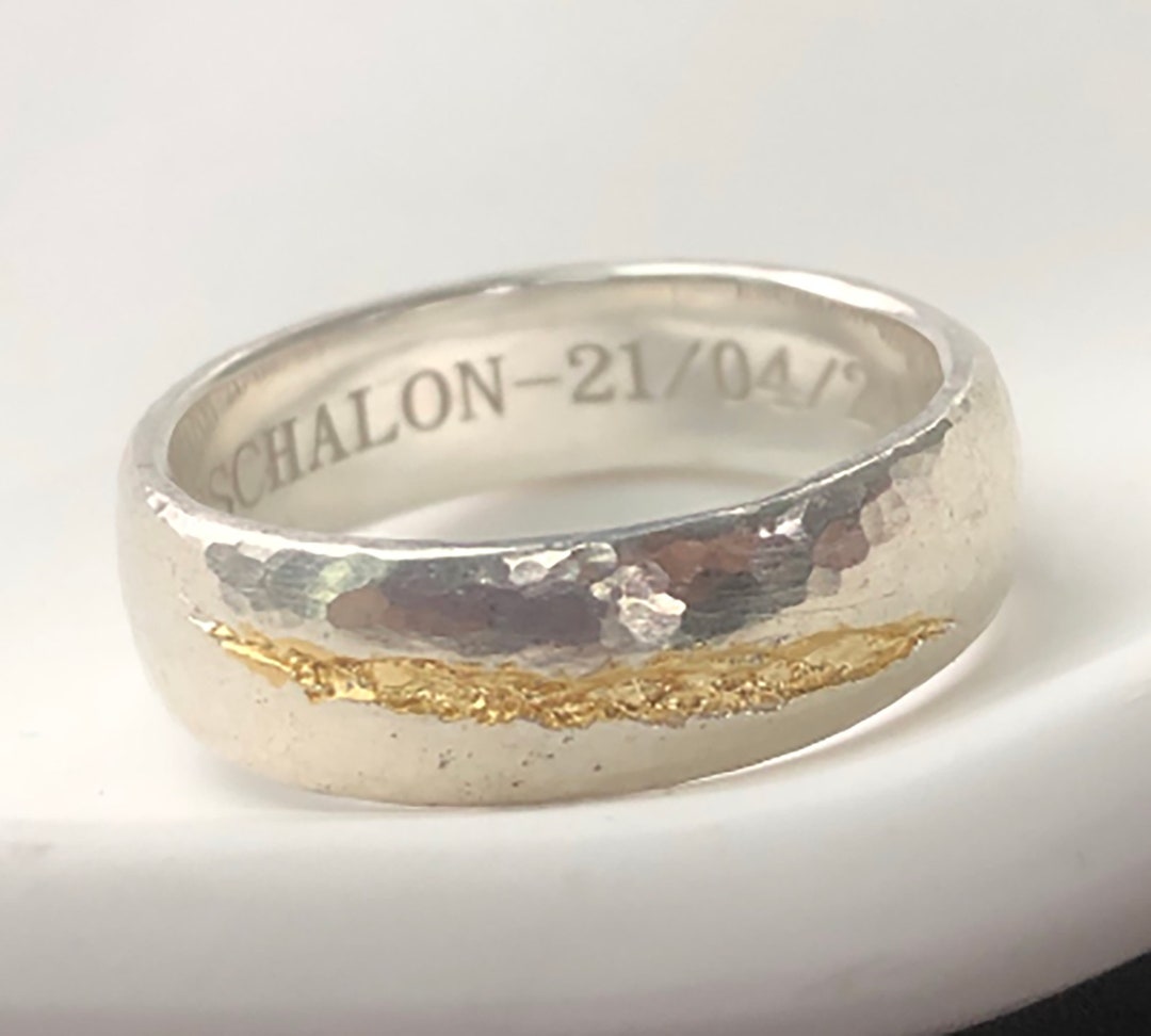 999 Pure Silver Ring Anniversary, Personalized Statement Ring for ...