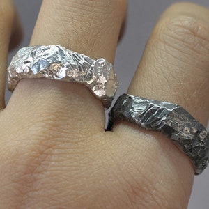 Meteor 999 Pure Silver Ring, Anniversary Gift, Personalized Statement ...