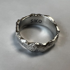 Meteor 999 Pure Silver Ring, Anniversary Gift, Personalized Statement ...