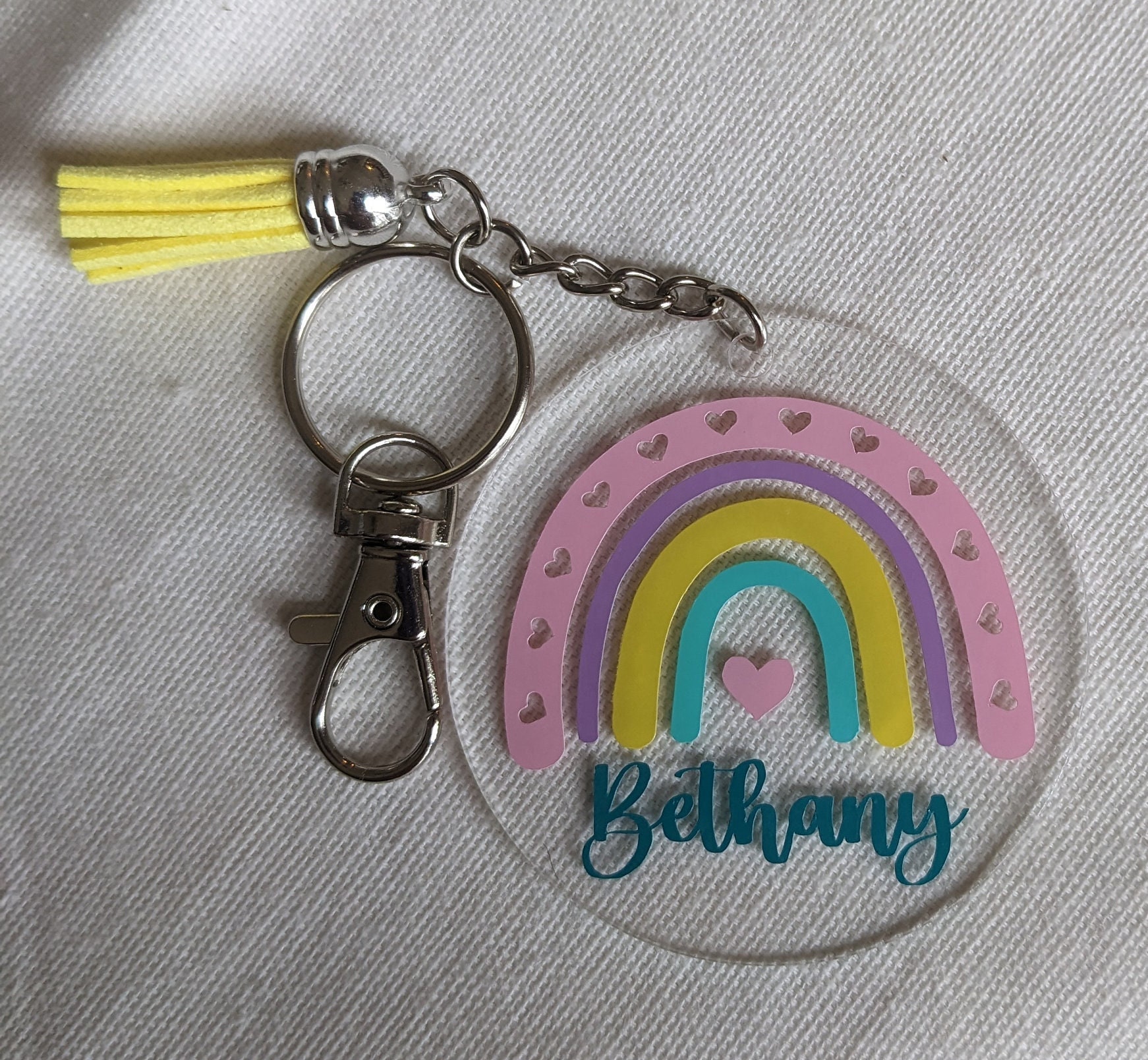 Acrylic Keychains, Boho Rainbow Keychain, Keychains, Gifts, Teacher ...