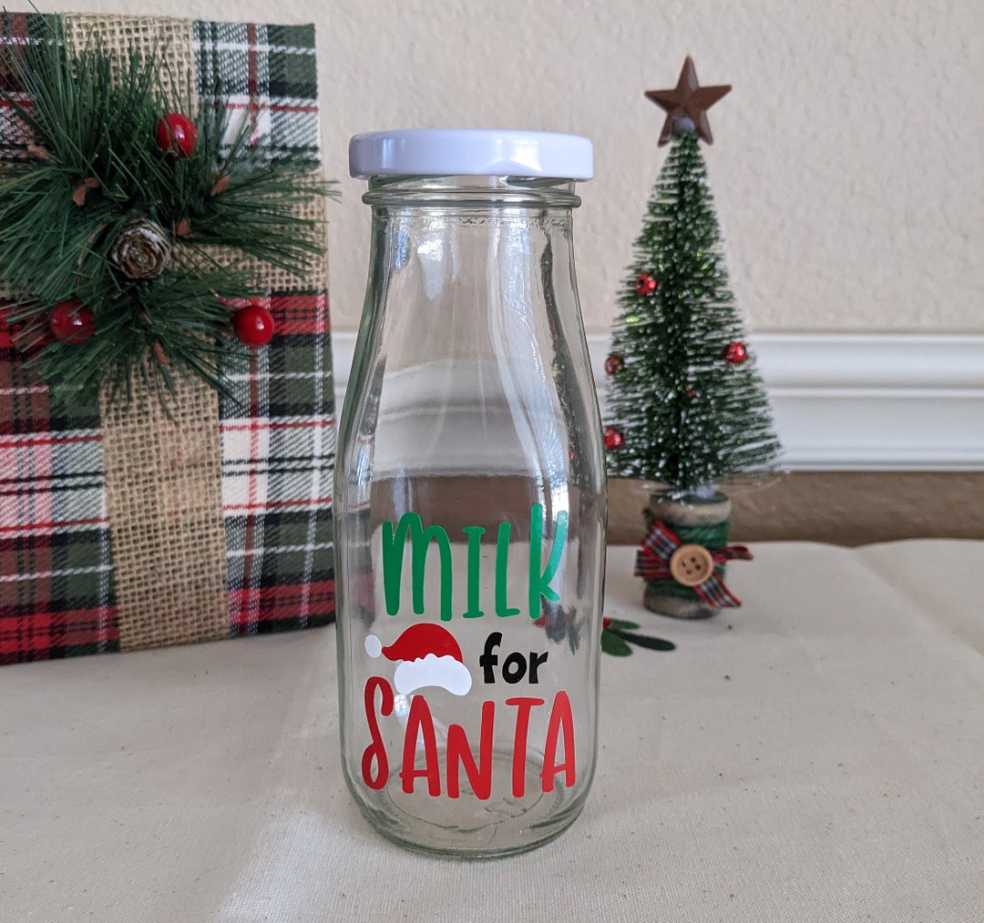 Milk for Santa Bottle, Christmas Decor, Santa Treat, Christmas Eve Fun ...