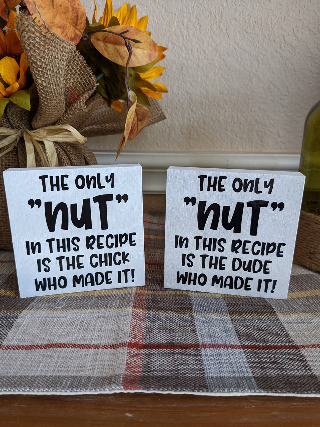 Mini Wooden Signs, Tiered Tray Signs, Tiered Tray Decor, Kitchen Decor ...