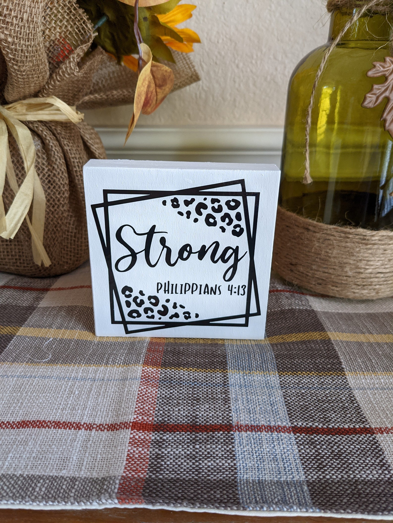 Christian Mini Wooden Sign, Tiered Tray Sign, Tiered Tray Decor ...