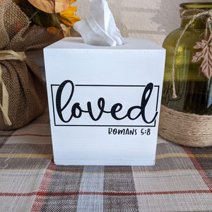 Christian Themed Wooden Tissue Box, Inspirational Decor, Wooden Tissue ...