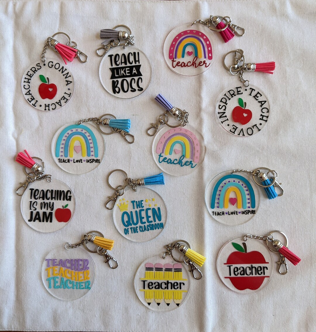 Teacher Keychain, Teacher Gifts, Teacher Appreciation, Keychains ...