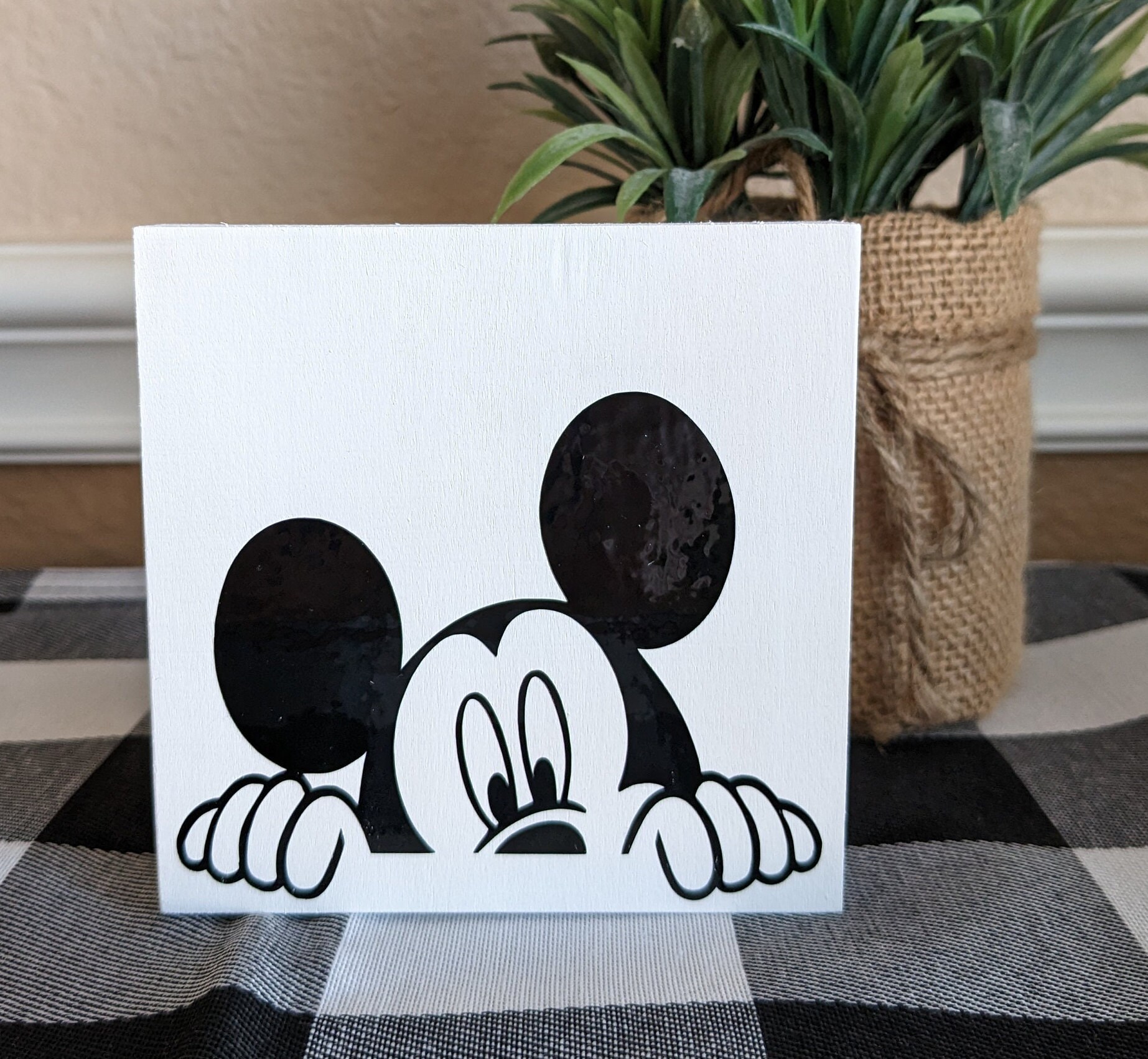 Disney Wooden Sign Disney Mini Sign Mickey Mouse Sign - Etsy