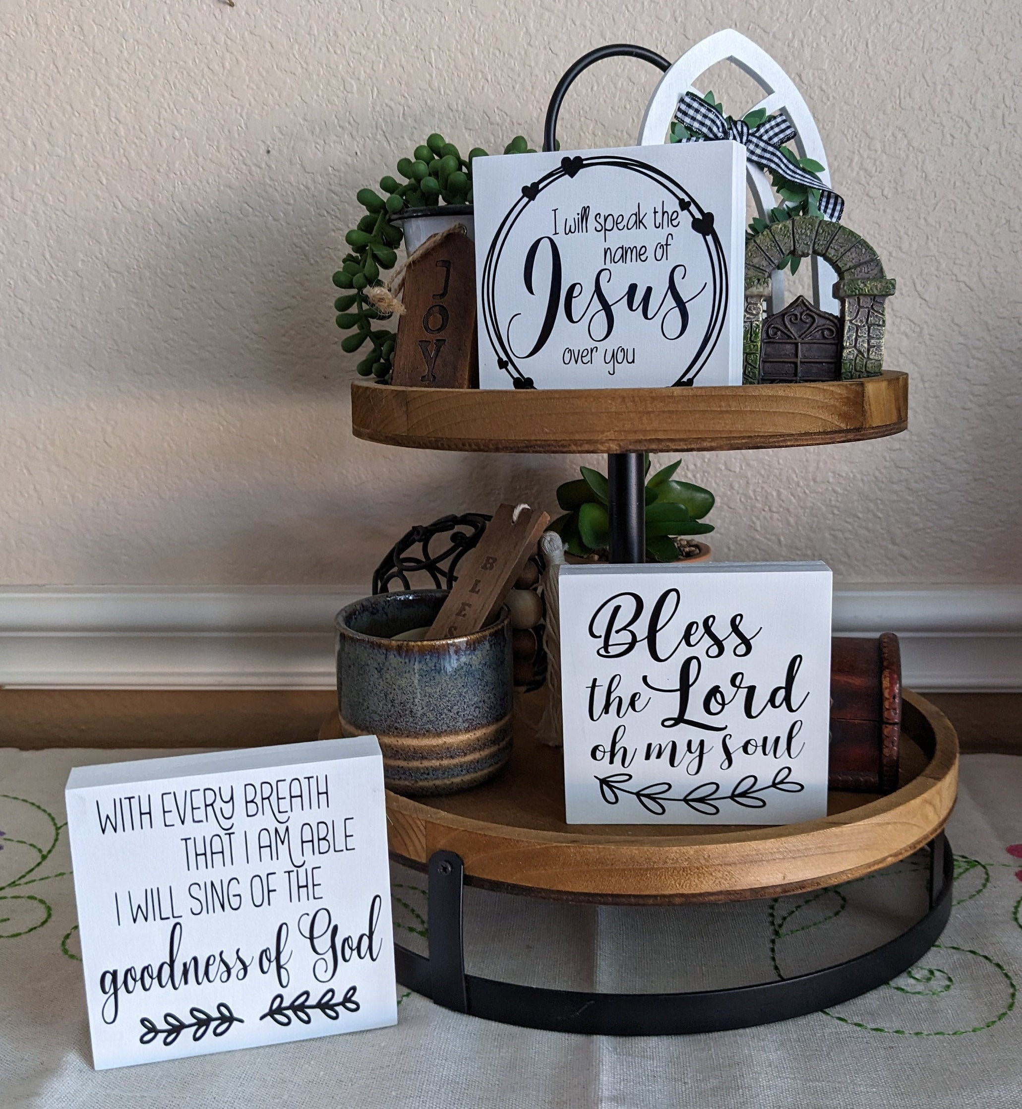 Christian Signs, Tiered Tray Signs, Farmhouse Style Signs, Hymns ...
