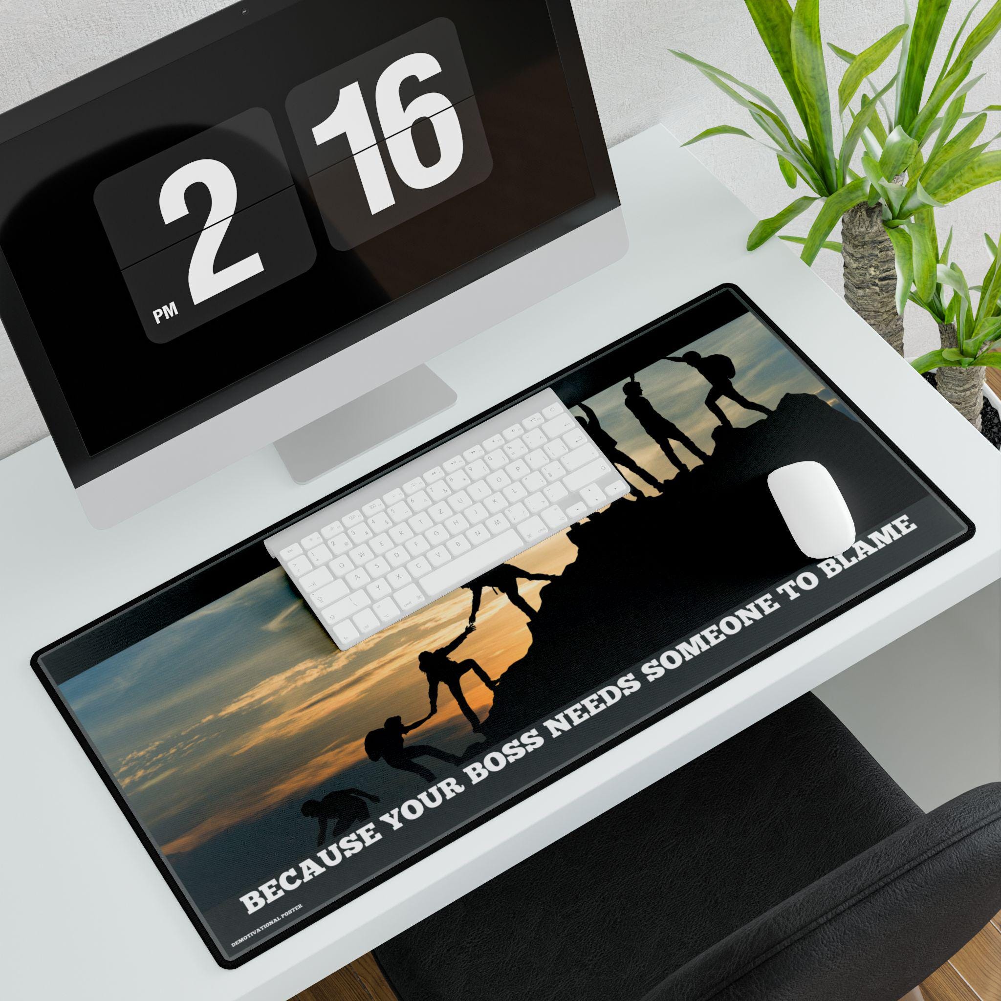 Funny Office Demotivational Poster Desk Mat Mouse Pad - Sarcastic ...