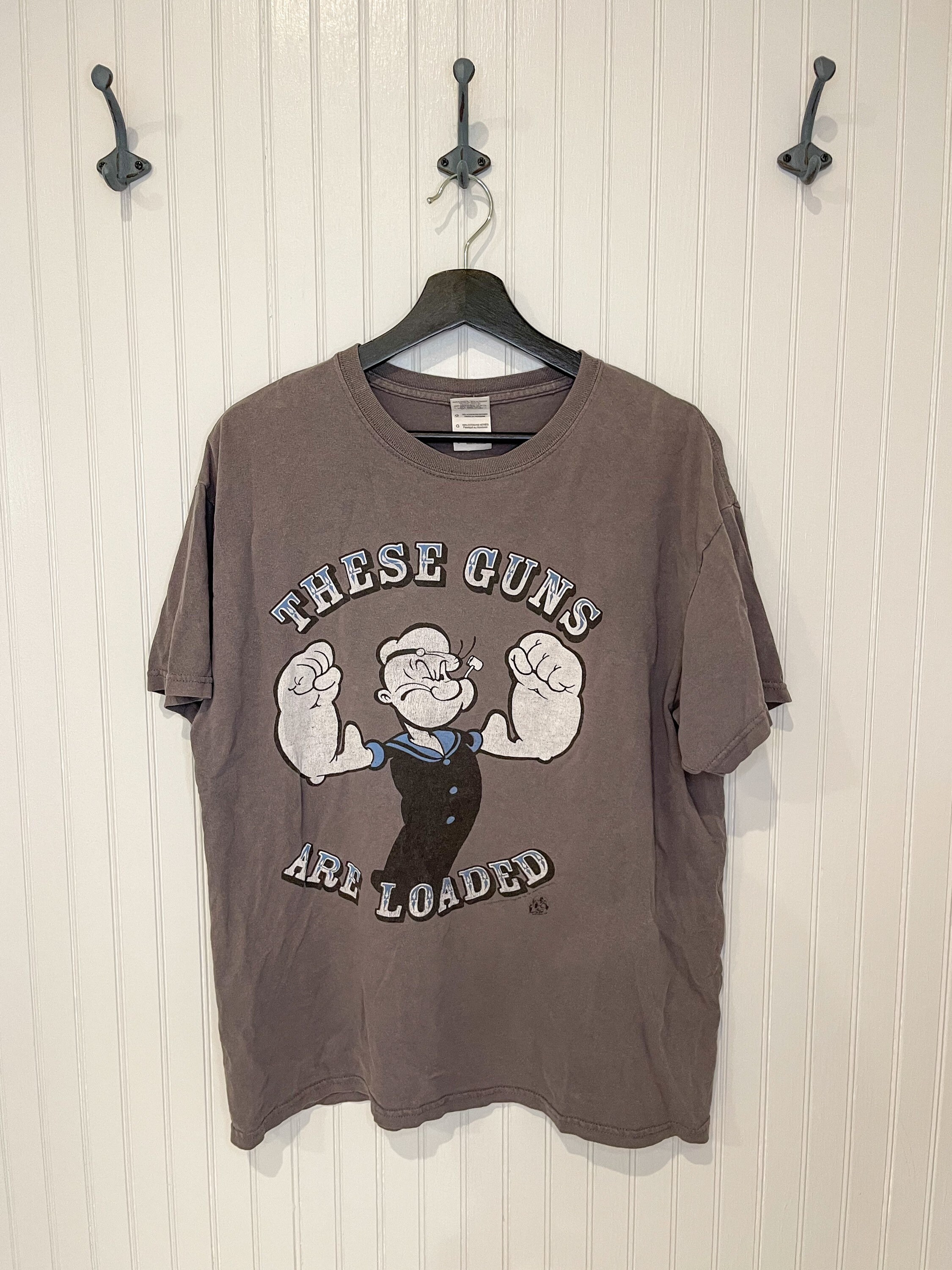 Large Vintage Popeye Cartoon Novelty Tee Shirt - Etsy