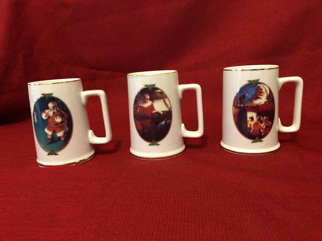 Vintage Coca Cola Santa Mug 1996 - Etsy