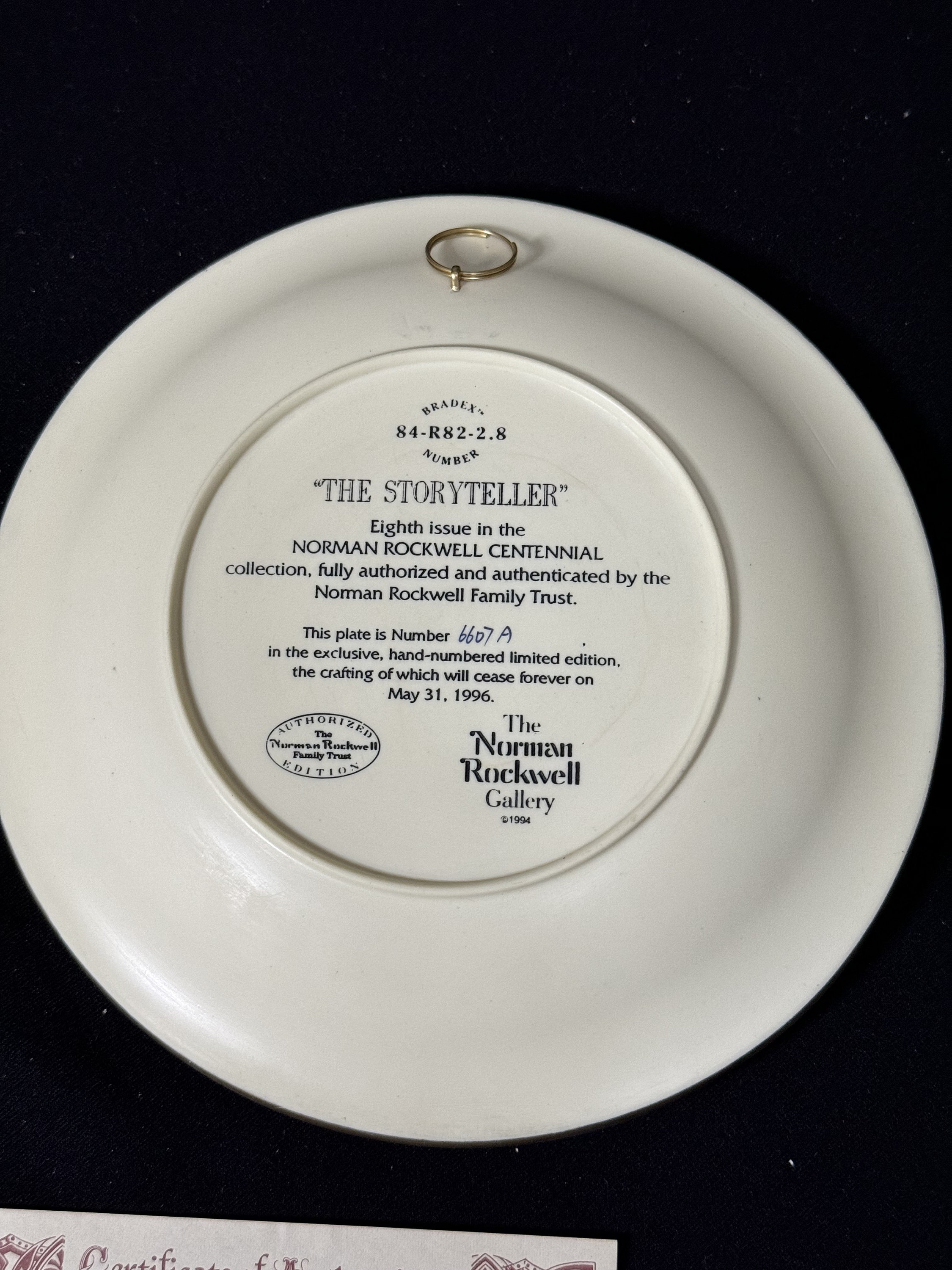 The Storyteller, Norman Rockwell Centennial Collection 8th Plate Issue ...