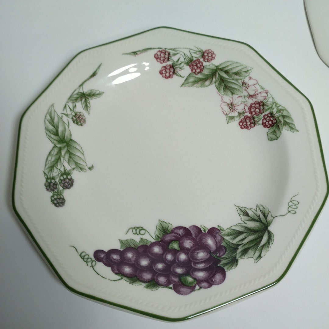 Set of 6 Churchill Victorian Orchard Salad Plates, Fruit Pattern, Multi ...