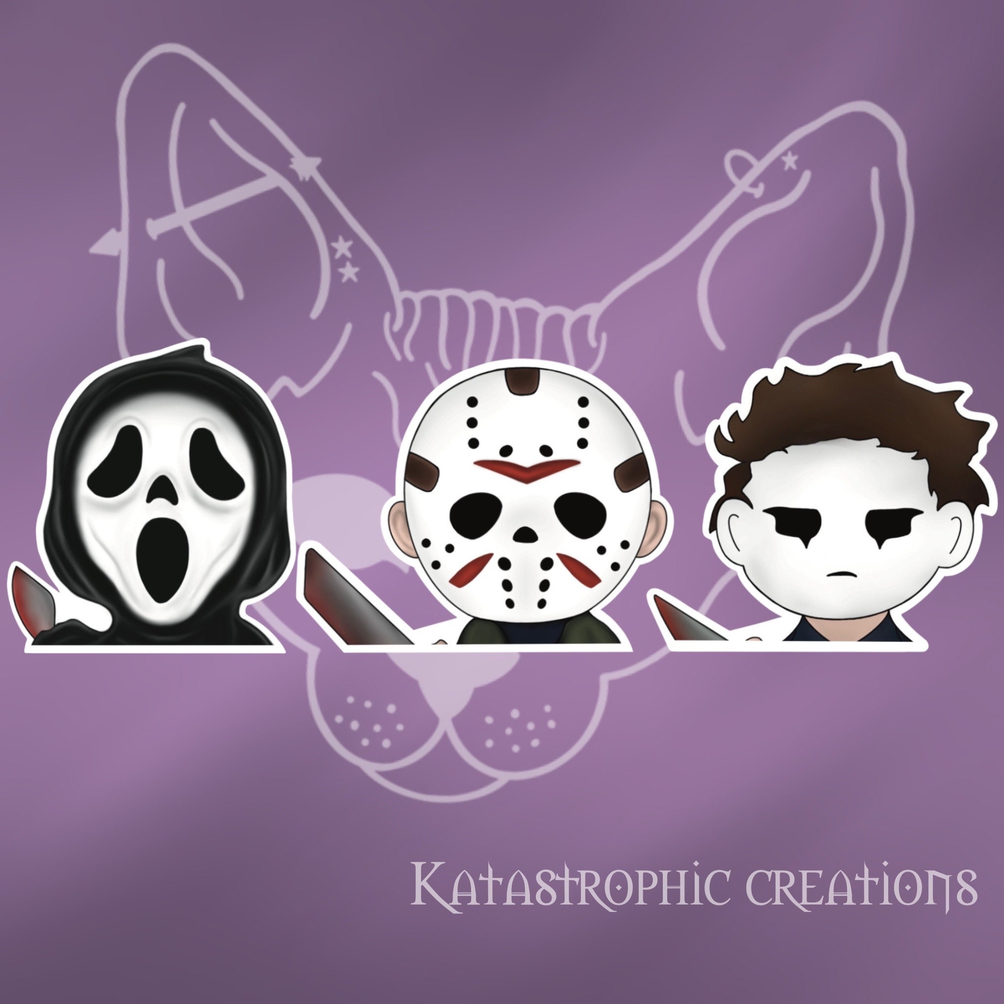 Cute Chibi Horror Boys Vinyl Stickers - Etsy
