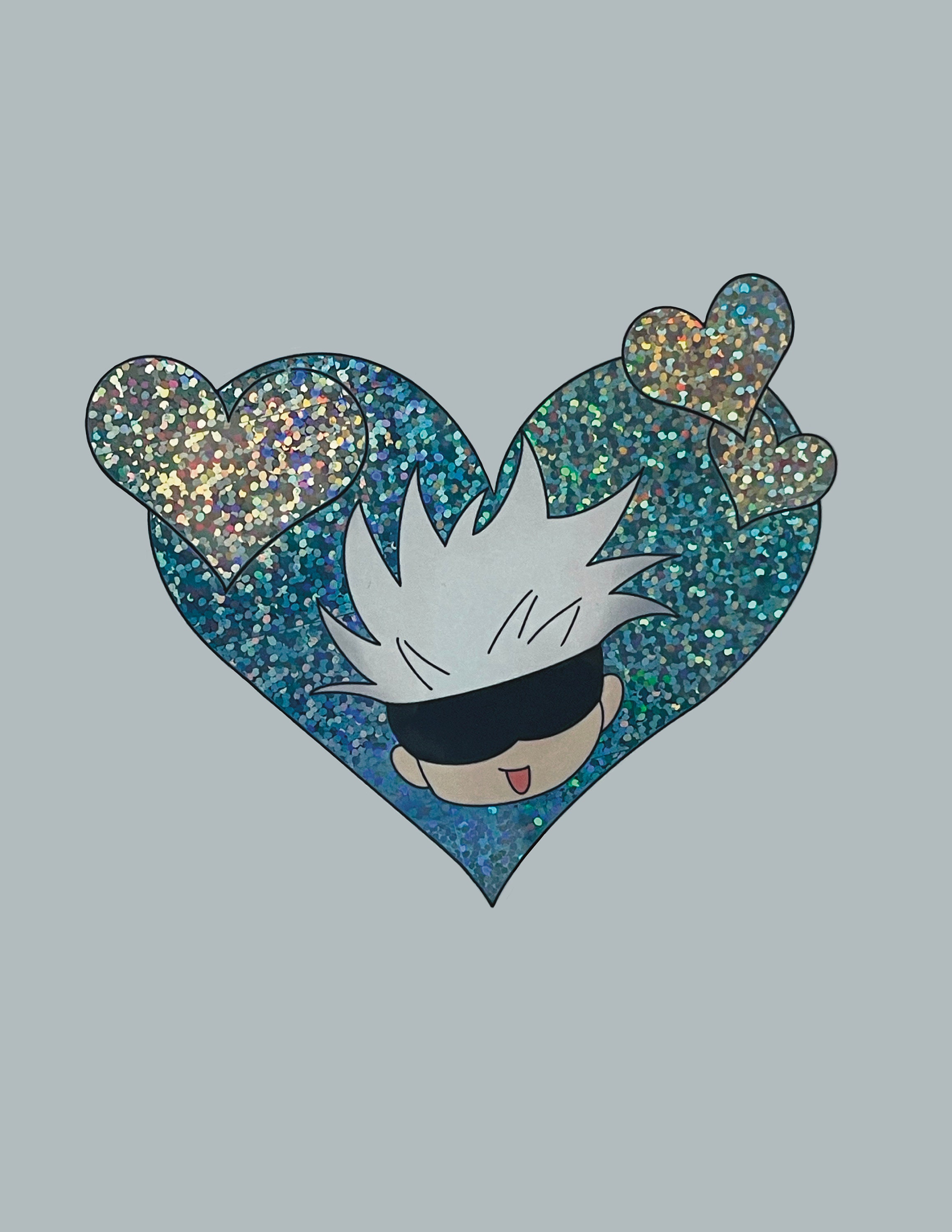 Gojo Chibi Hearts Sticker - Etsy