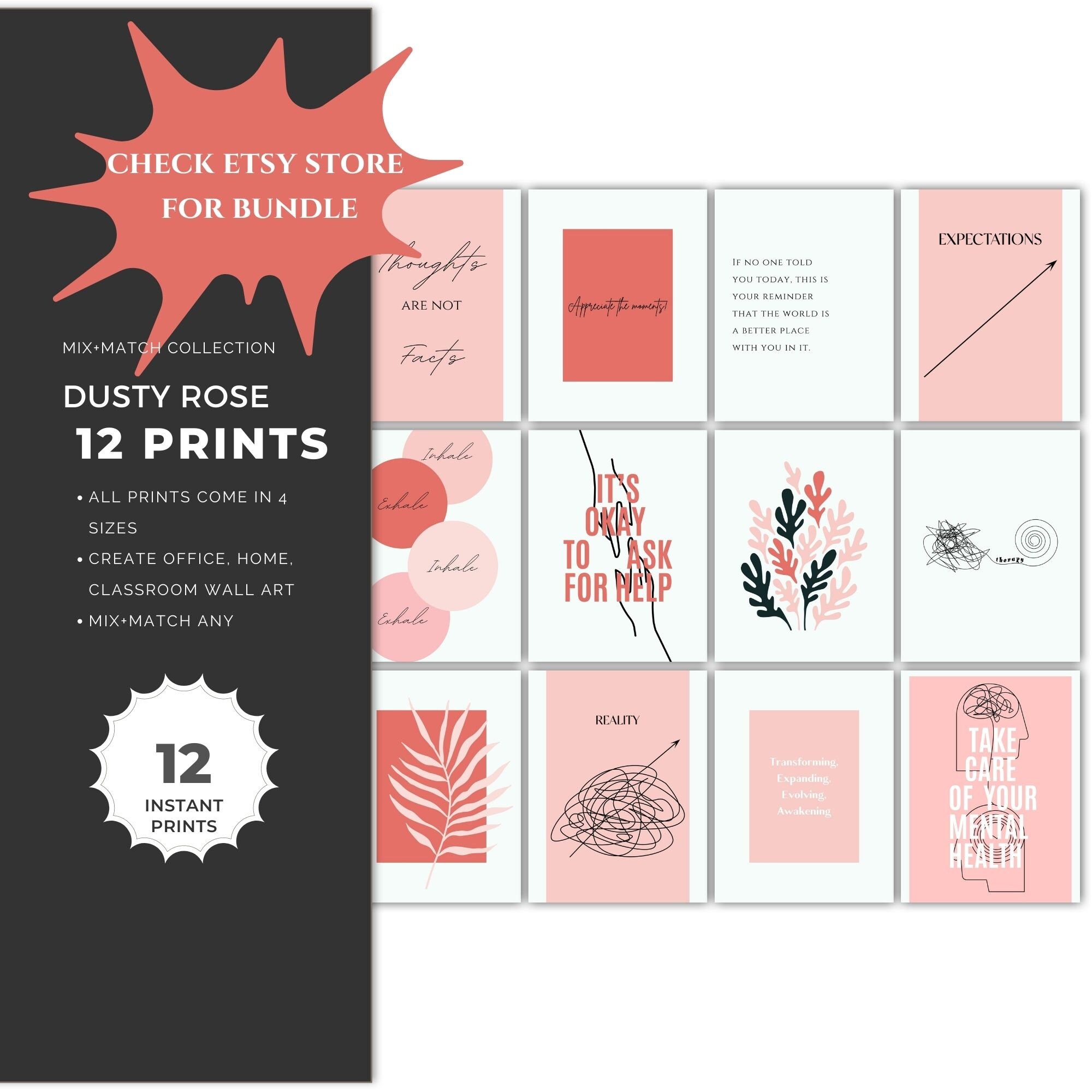 Mental Health POSTER| Gallery Wall | Therapy Decor| Counseling ...