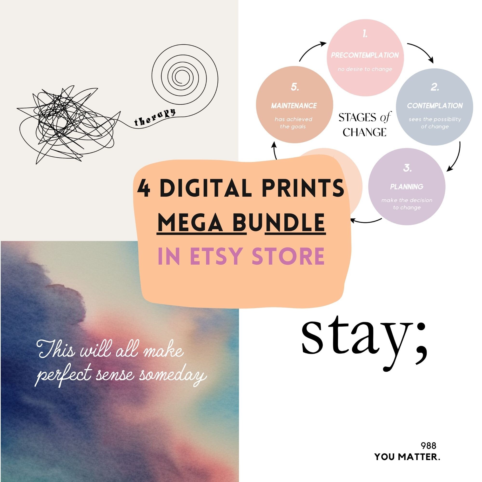 Mental Health POSTER| Gallery Wall | Therapy Decor| Counseling ...