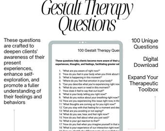 100 Gestalt Therapy Questions | Awareness | Empathetic Supportive ...