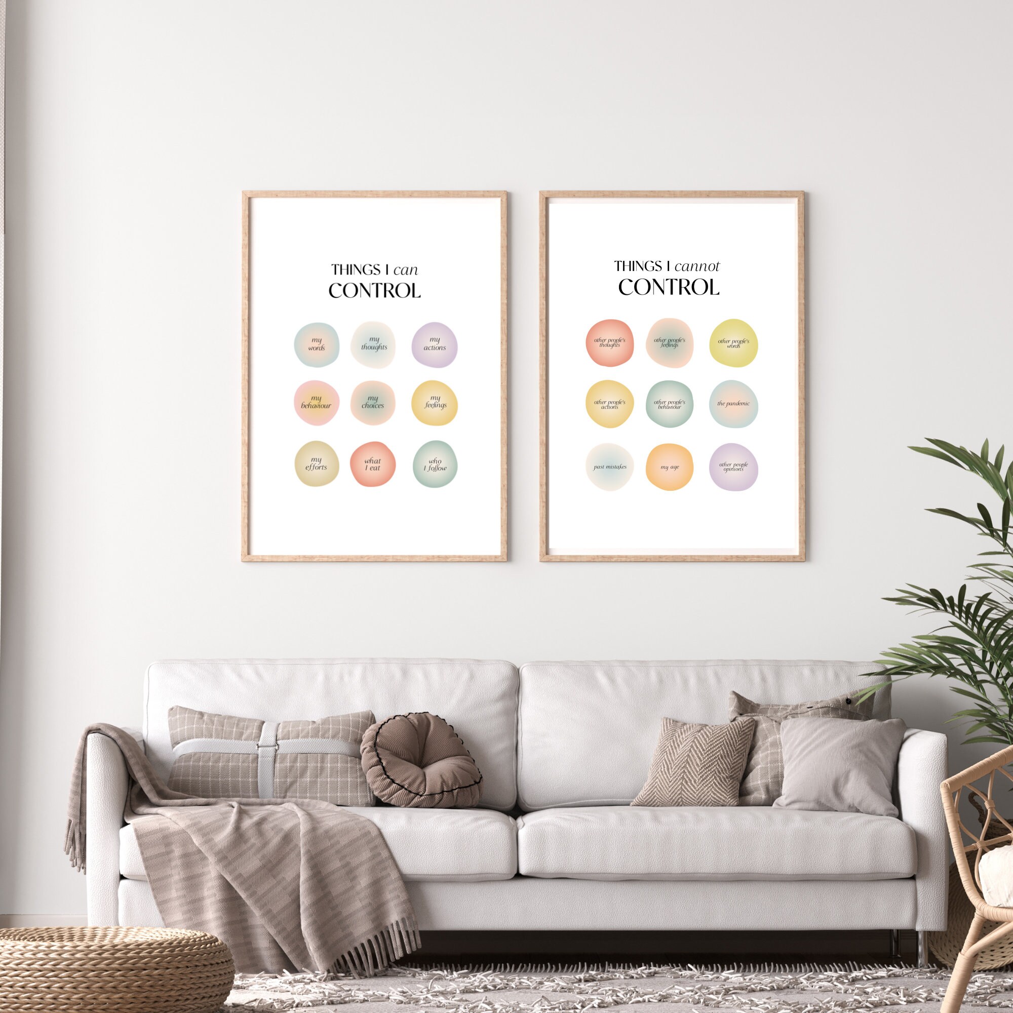 Mental Health POSTERS set of 2 Gallery Wall Therapy Decor - Etsy