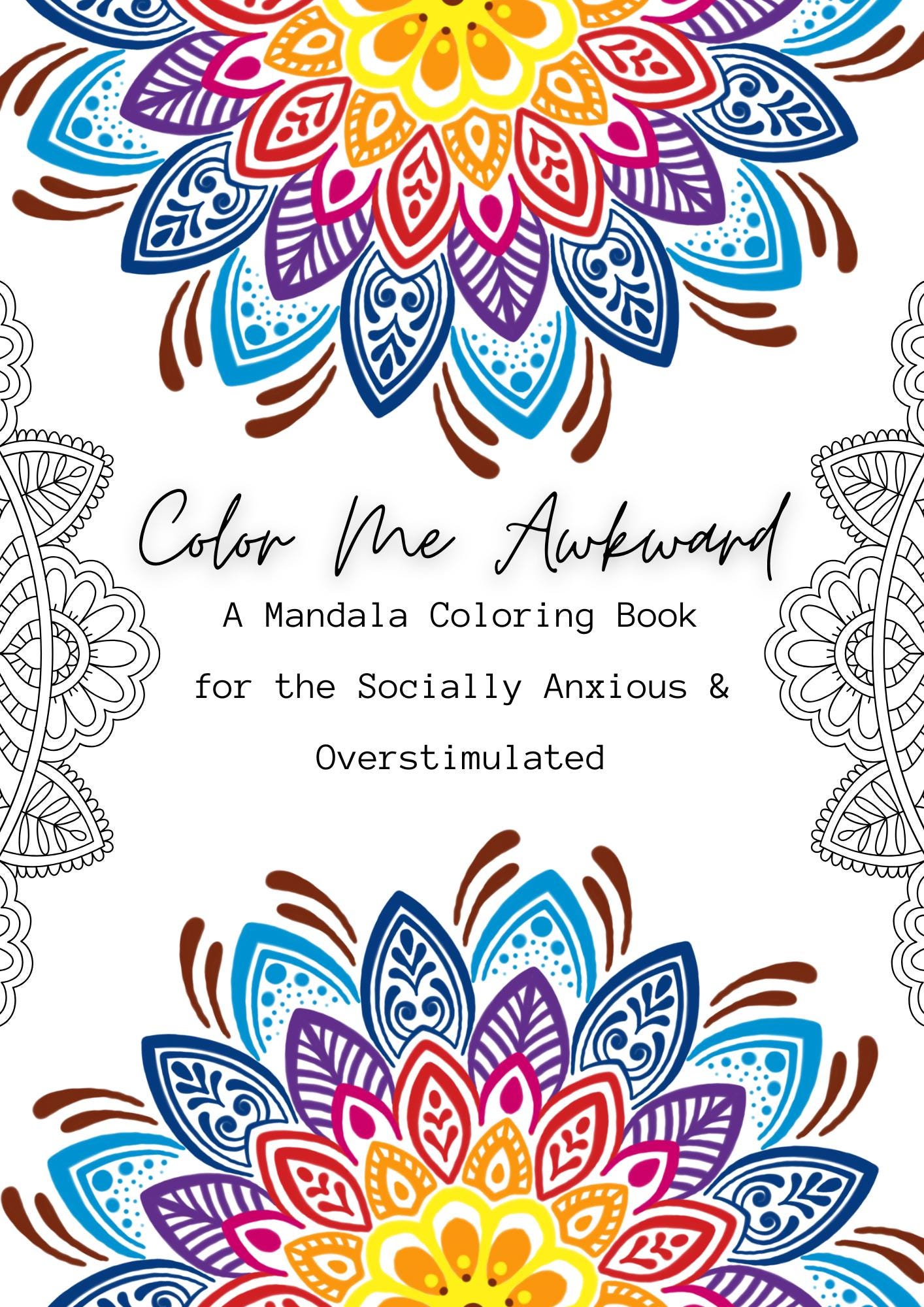 Funny Mental Health Coloring Book - 15 Adult Coloring Pages - Instant ...