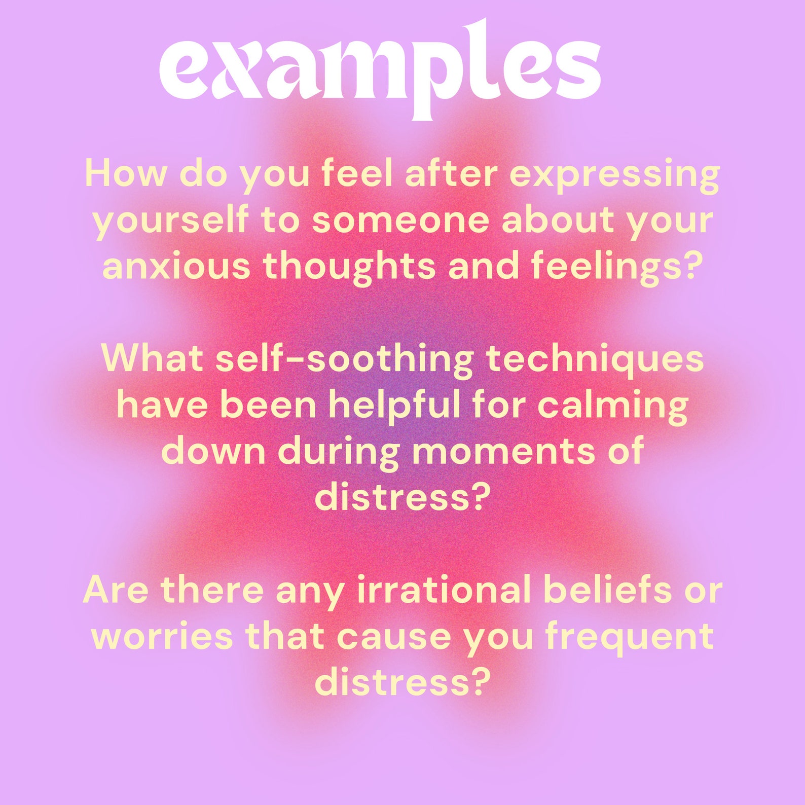 30 Therapeutic Questions to Explore Anxiety Mental Health Therapy ...