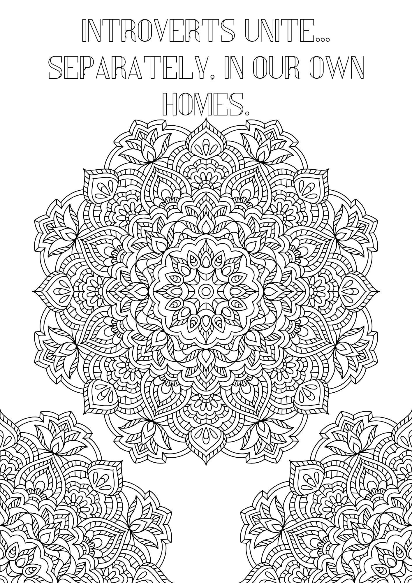 Funny Mental Health Coloring Book - 15 Adult Coloring Pages - Instant ...