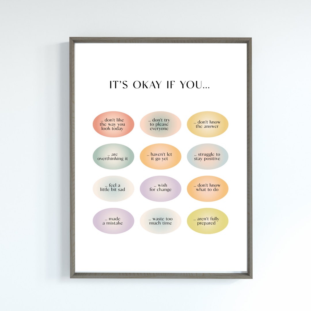 Mental Health POSTER| Gallery Wall | Therapy Decor| Counseling ...