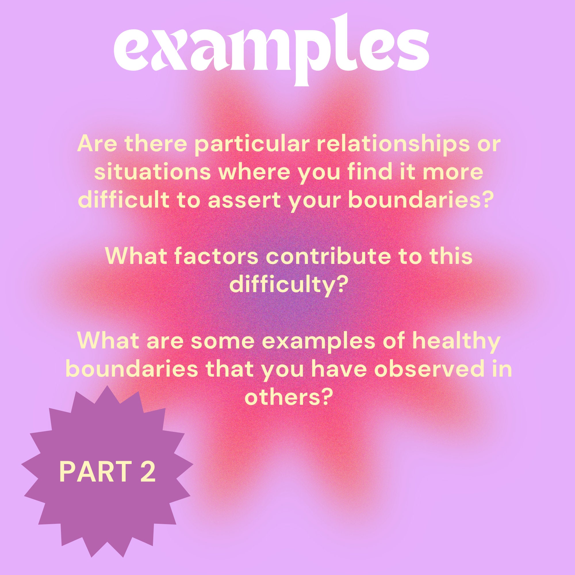 60 Therapeutic Questions BOUNDARIES in Session Mental Health Therapy ...