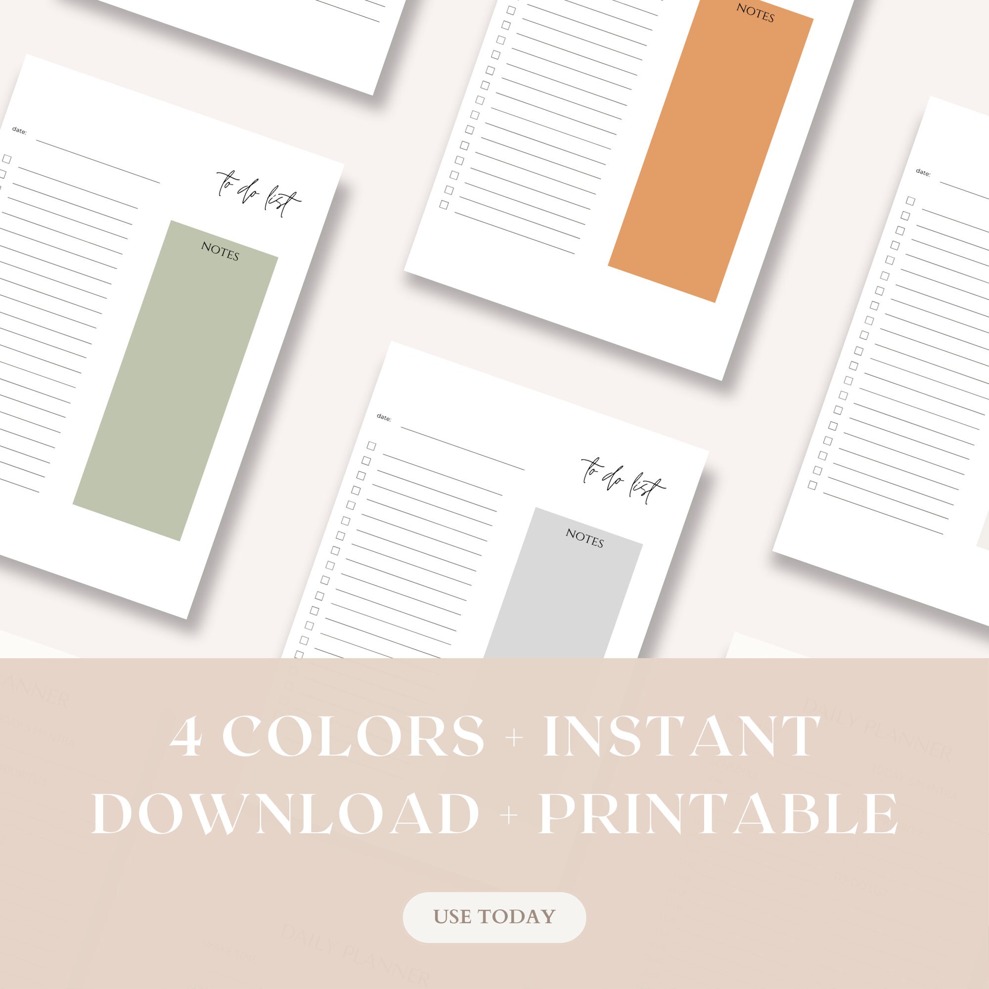 Aesthetic to Do List Printable, Simple Tasks List Template, A4/PDF ...