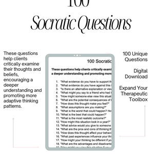 100 Socratic Questions | Mental Health | Trauma Therapy | Therapy ...